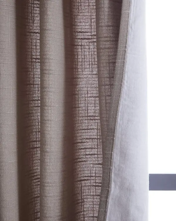 Quince Cotton Slub Curtain Single Panel - Grey