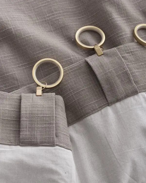 Quince Cotton Slub Curtain Single Panel - Grey