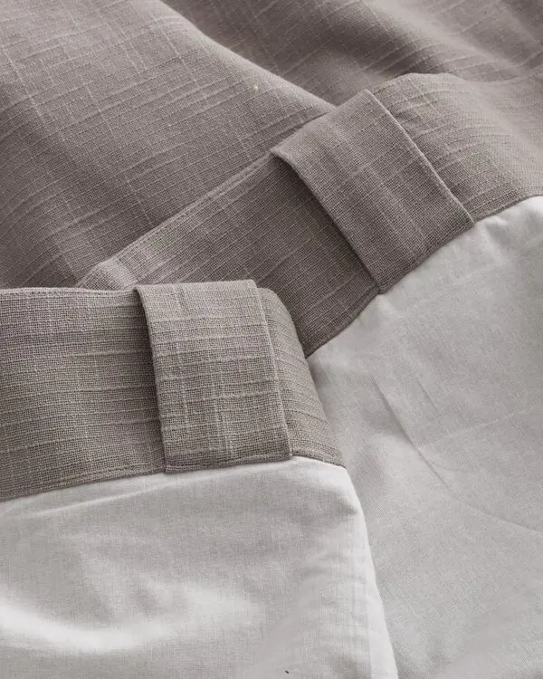Quince Cotton Slub Curtain Single Panel - Grey