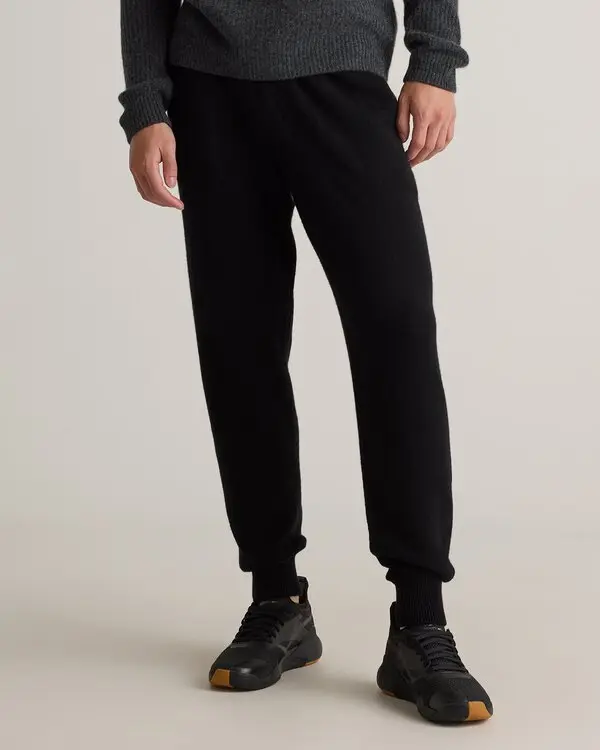 Quince Cashmere Joggers - Black