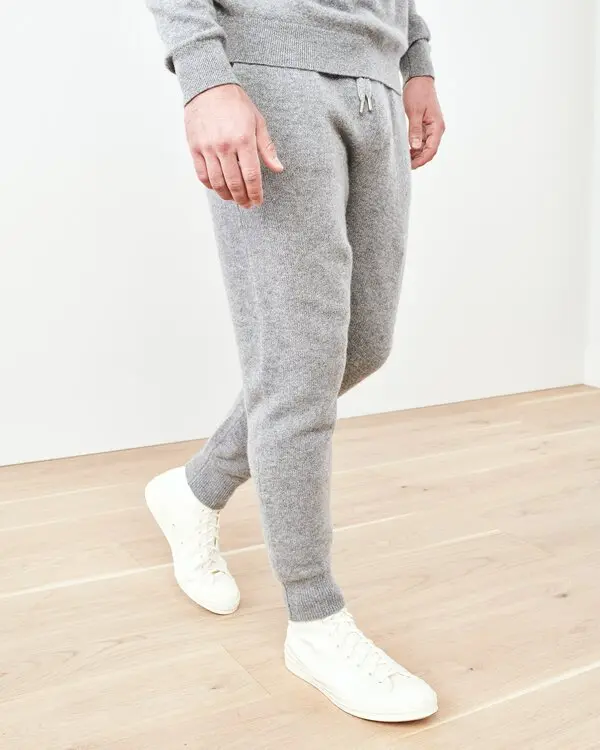 Quince Cashmere Joggers - Heather Grey