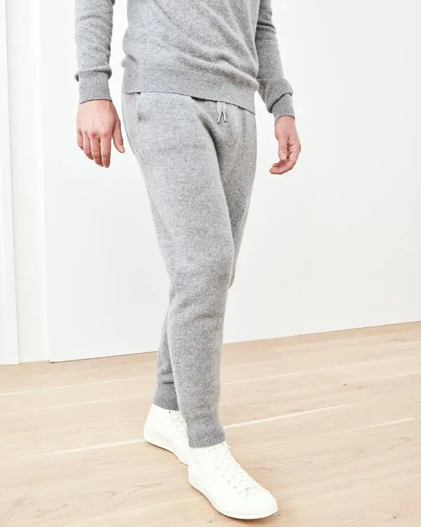 Quince Cashmere Joggers - Heather Grey