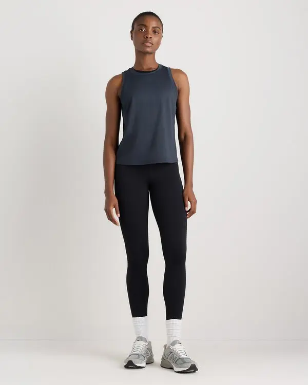 Quince Performance Tank Top - Heather Deep Navy