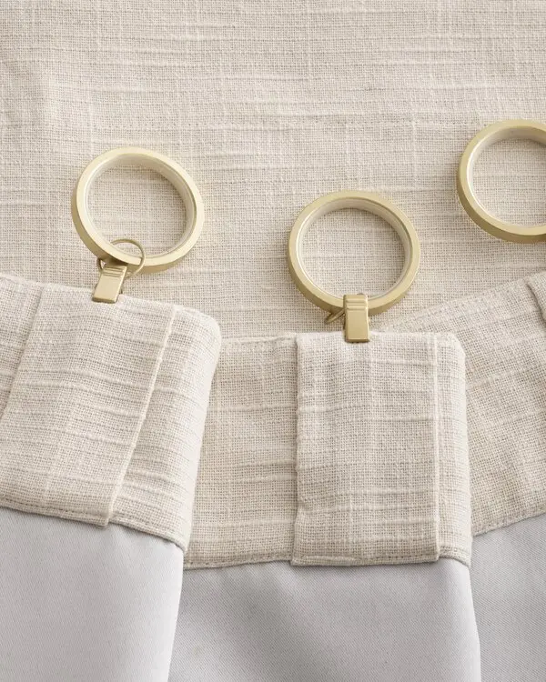 Quince Cotton Slub Room Darkening Curtain Single Panel - Natural