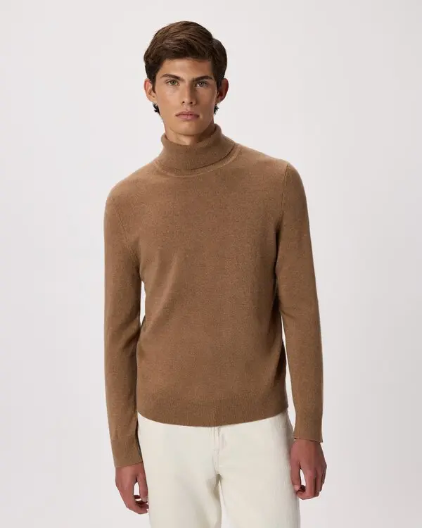 Quince Mongolian Cashmere Turtleneck Sweater - Teak
