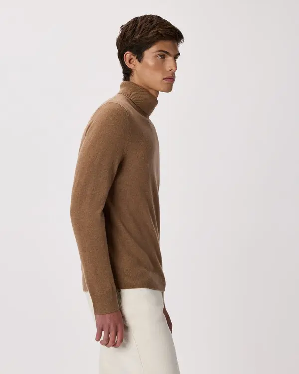 Quince Mongolian Cashmere Turtleneck Sweater - Teak