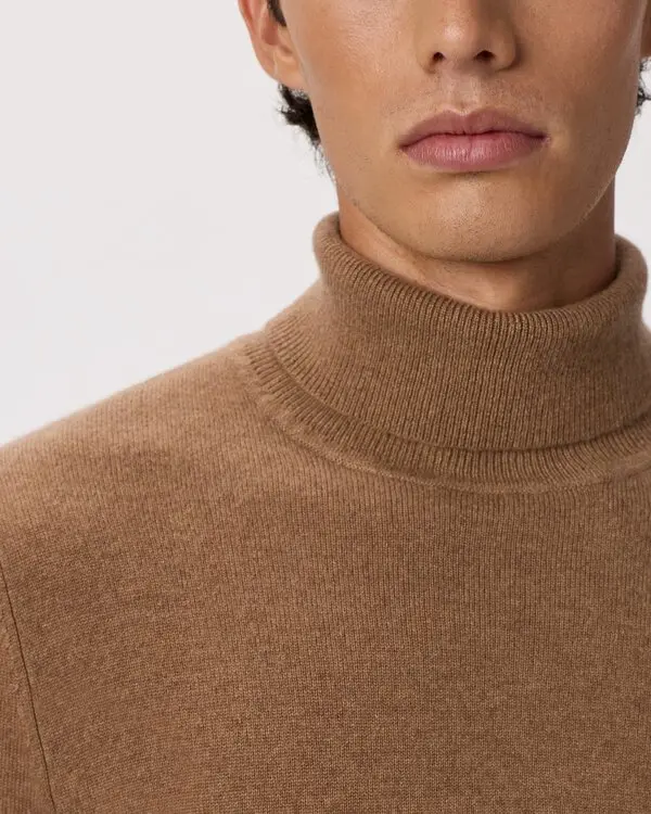 Quince Mongolian Cashmere Turtleneck Sweater - Teak