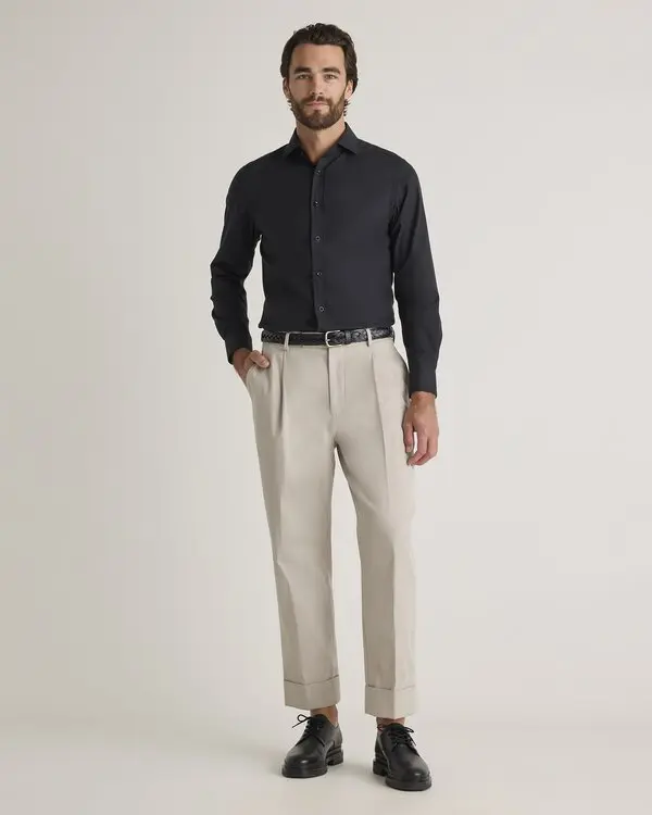 Quince Cashmere Dress Shirt - Black