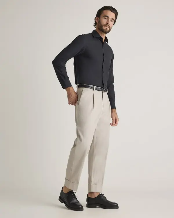 Quince Cashmere Dress Shirt - Black