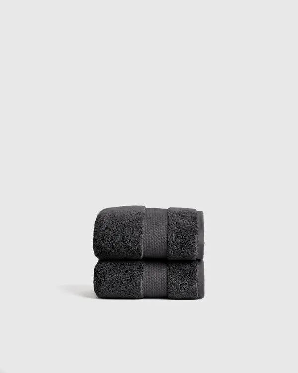 Quince Turkish Ultra Plush Hand Towel - Charcoal