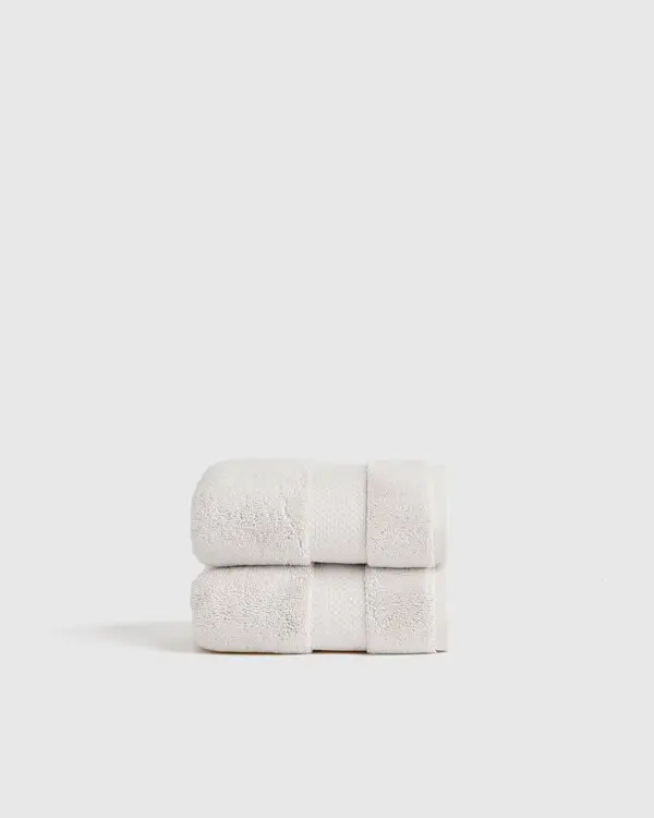 Quince Turkish Ultra Plush Hand Towel - Silver