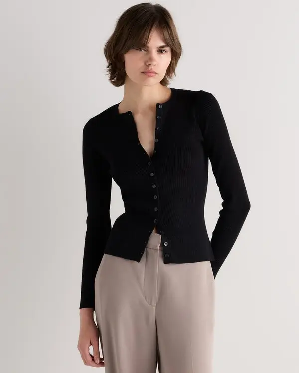 Quince Featherless Quilted Puffer Vest - Black