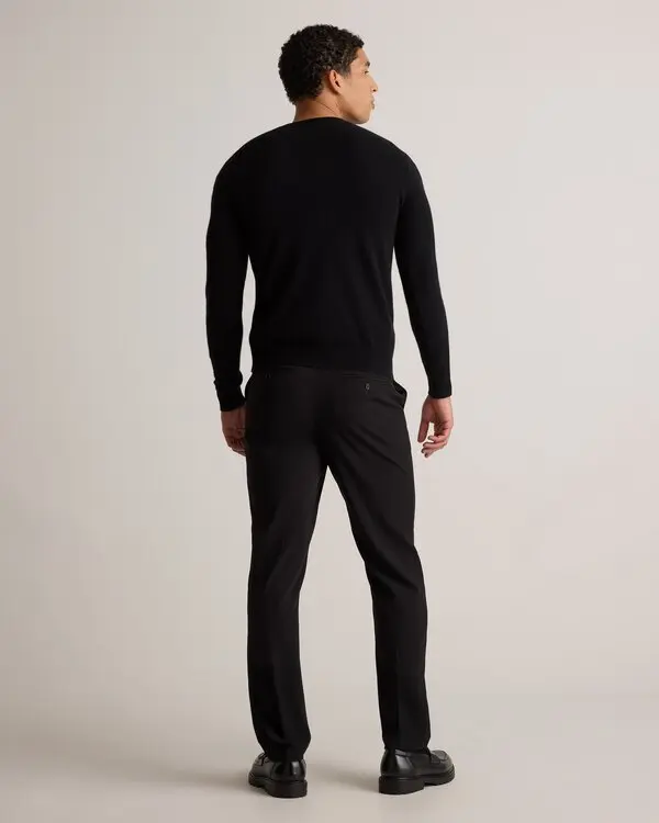 Quince Cashmere Henley Sweater - Black