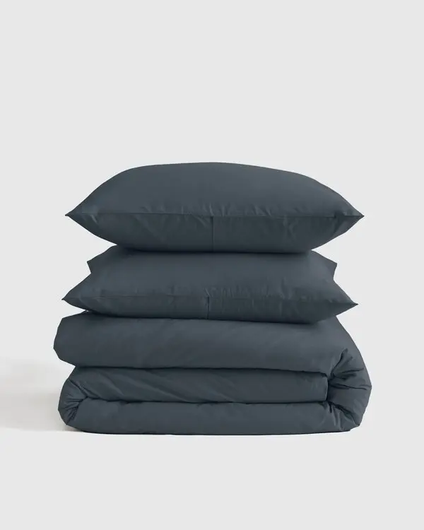 Quince European Linen Box Quilt Set, Size - Nightfall