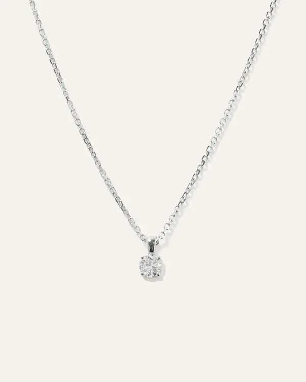 Quince 14k Gold Diamond & Gemstone Drop Necklace - White Gold