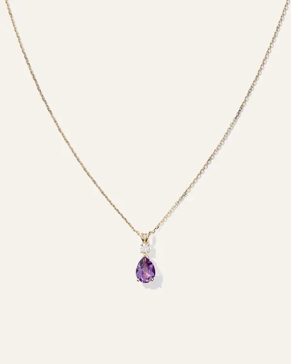 Quince 14k Gold Diamond & Gemstone Drop Necklace - Yellow Gold