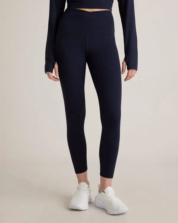 Quince Ultra-form High-rise Crossover Legging - Deep Navy