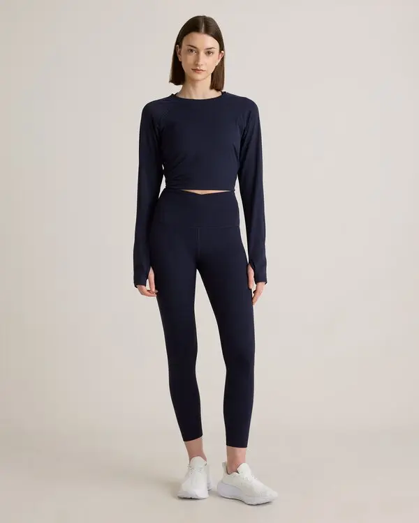 Quince Ultra-form High-rise Crossover Legging - Deep Navy
