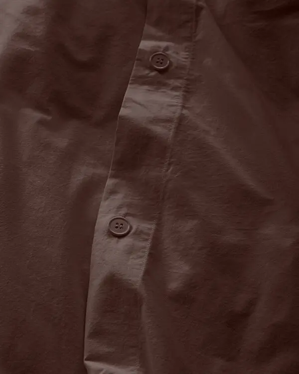 Quince Organic Brushed Cotton Duvet Cover - Espresso
