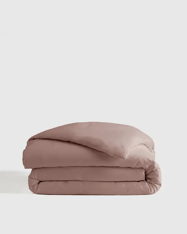 Quince Organic Brushed Cotton Duvet Cover - Fig