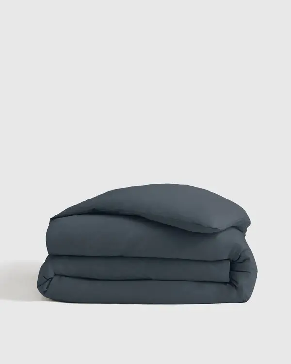 Quince Organic Brushed Cotton Duvet Cover - Nightfall