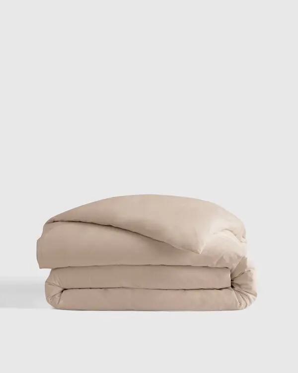 Quince European Linen Stripe Duvet - Toffee