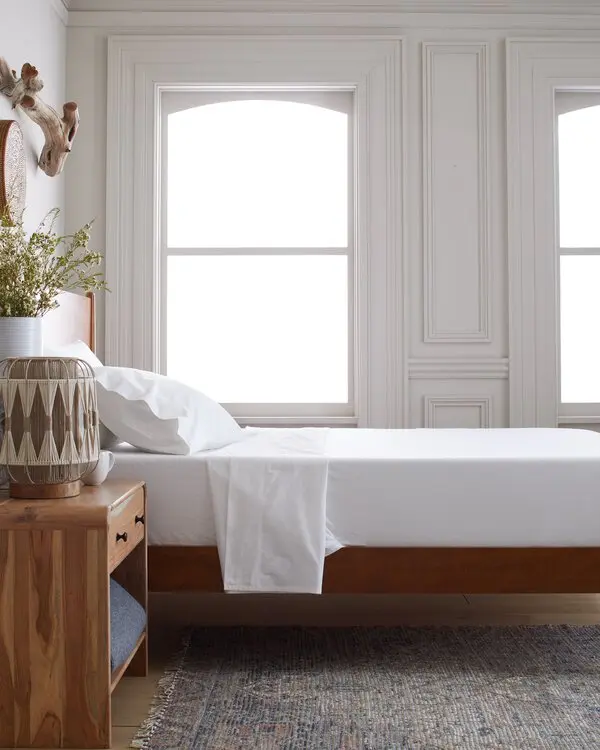 Quince Organic Brushed Cotton Sheet Set - White
