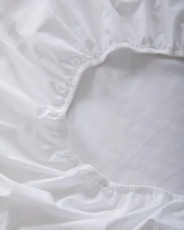 Quince Organic Brushed Cotton Sheet Set - White