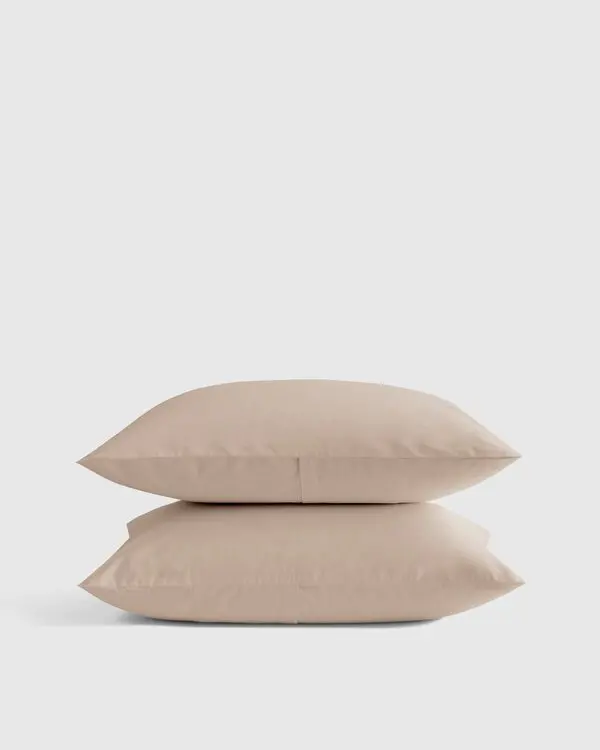 Quince Organic Brushed Cotton Sham Set - Toffee