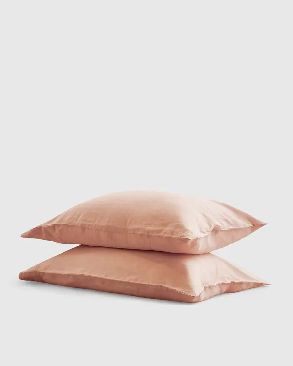 Quince European Linen Pillowcase Set - Desert Sunset