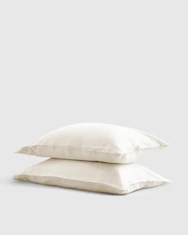 Quince European Linen Pillowcase Set - Ivory