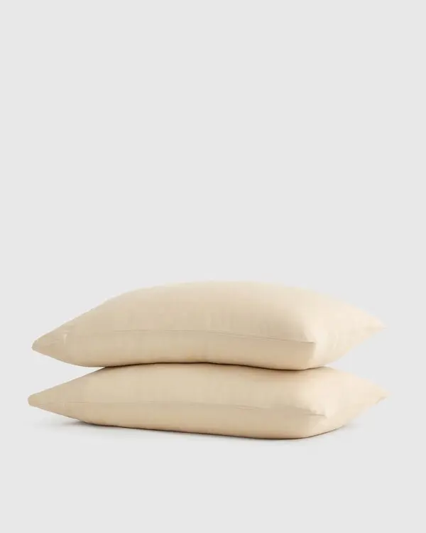 Quince European Linen Pillowcase Set - Oat