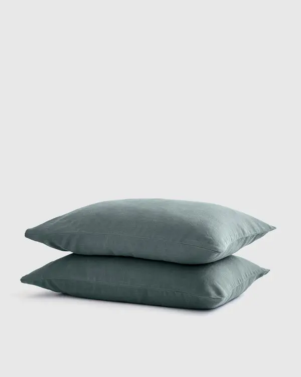 Quince European Linen Pillowcase Set - Ocean