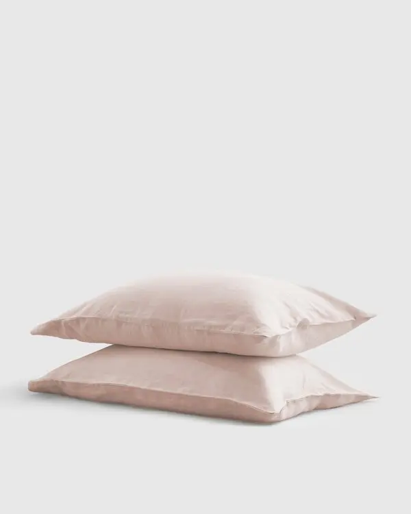 Quince European Linen Pillowcase Set - Soft Blush