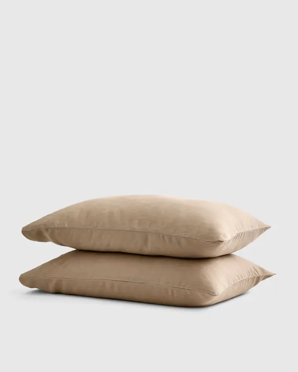 Quince European Linen Pillowcase Set - Toffee