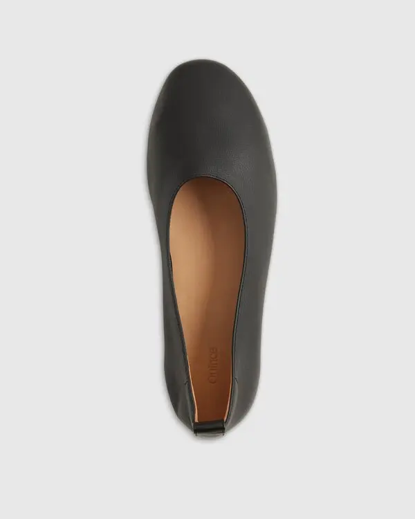 Quince Italian Leather Glove Ballet Flat - Black