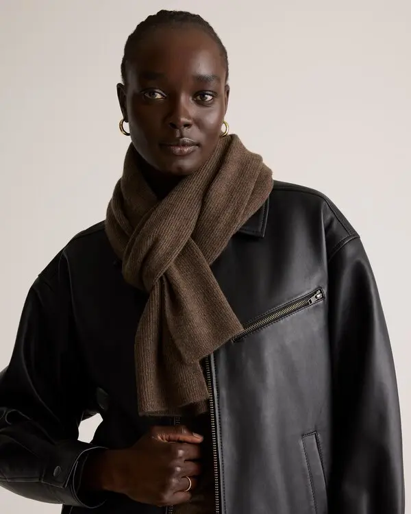 Quince Mongolian Cashmere Scarf - Brown