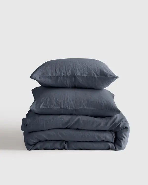 Quince European Linen Duvet Cover Set - Nightfall