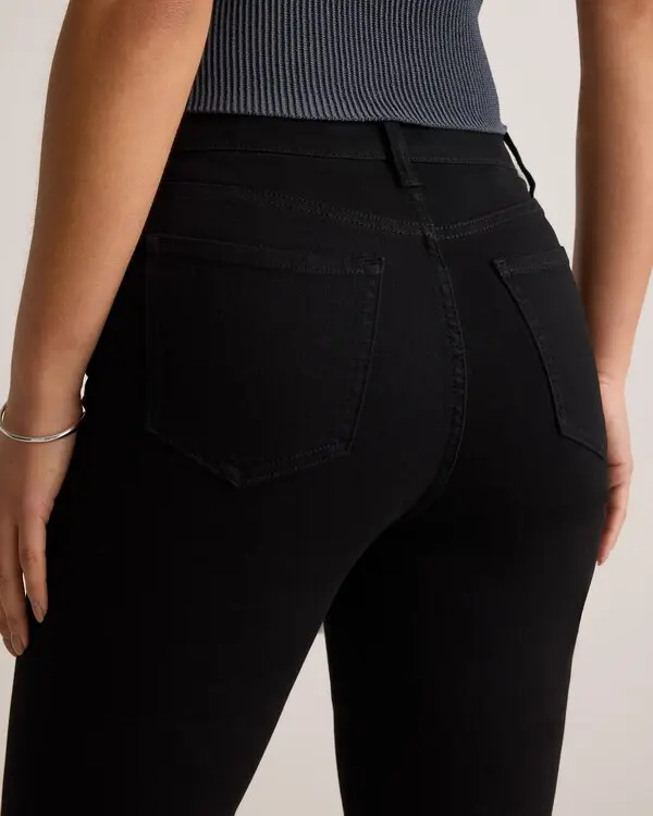Quince Bella Stretch Kick Flare Jeans - Black