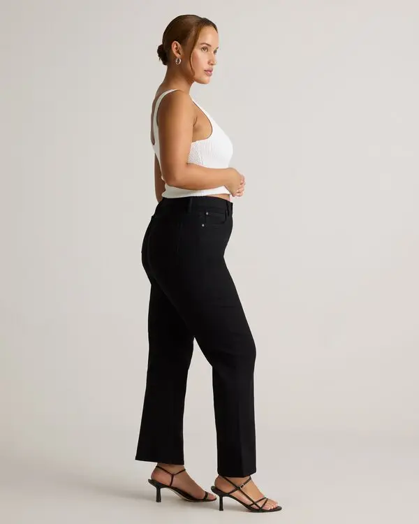 Quince Bella Stretch Kick Flare Jeans - Black