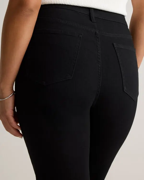 Quince Bella Stretch Kick Flare Jeans - Black