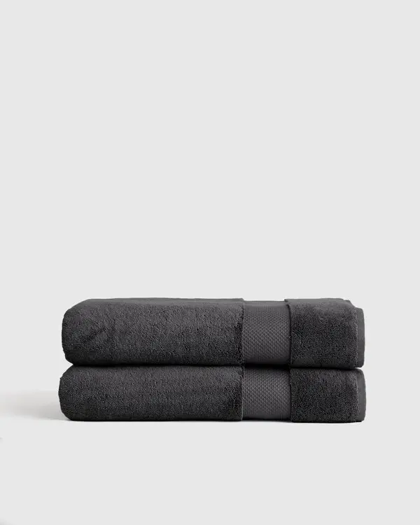 Quince Turkish Ultra Plush Bath Sheet - Charcoal