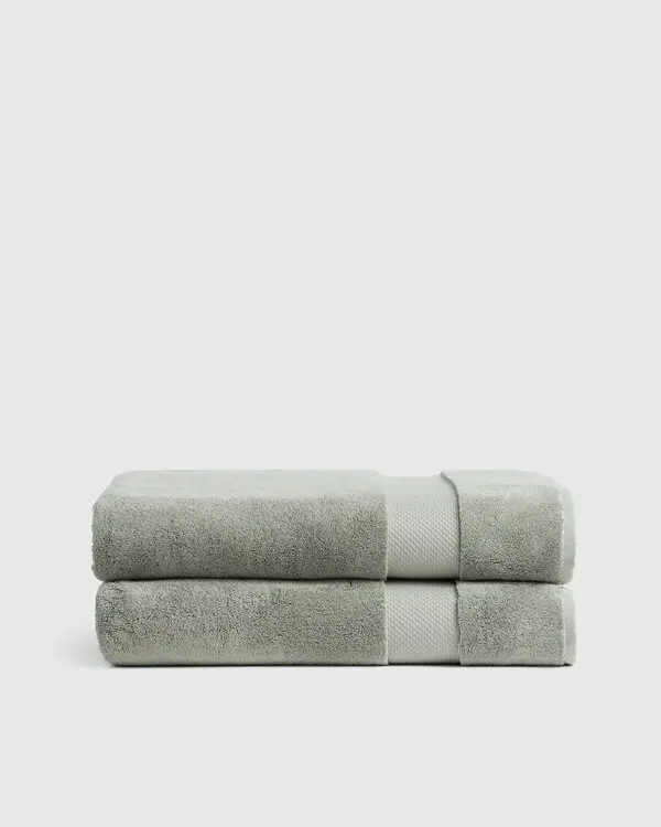 Quince Turkish Ultra Plush Bath Sheet - Eucalyptus