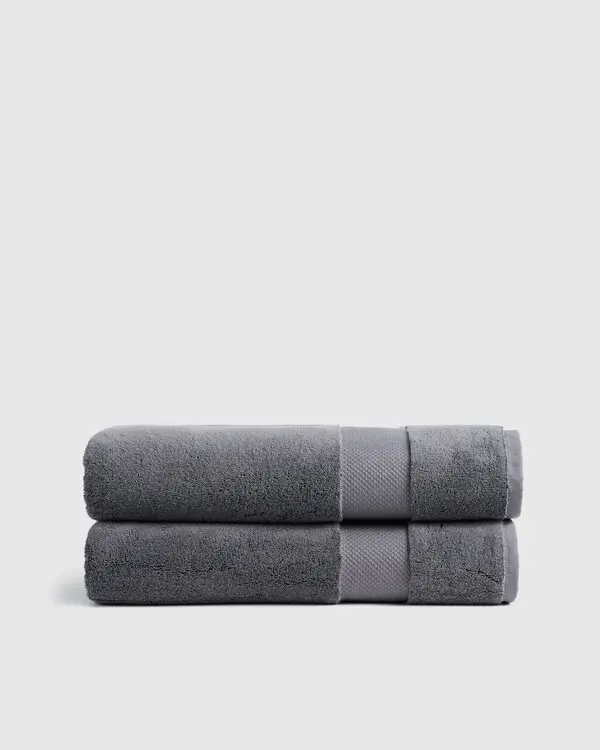 Quince Turkish Ultra Plush Bath Sheet - Slate