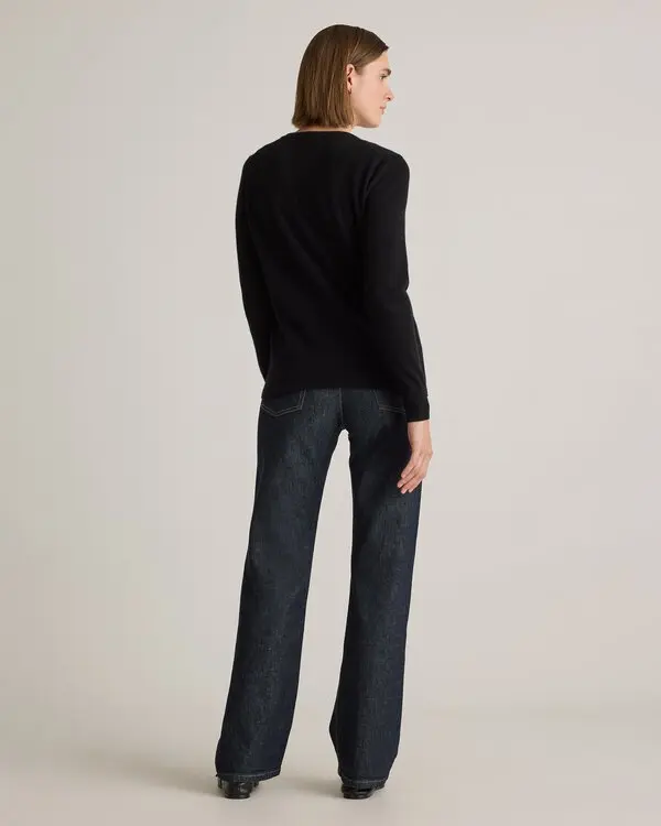 Quince Cashmere Cardigan Sweater - Black
