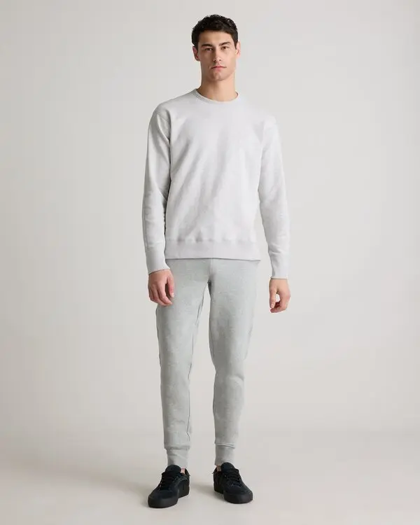 Quince Organic Heavyweight Fleece Joggers - Heather Grey