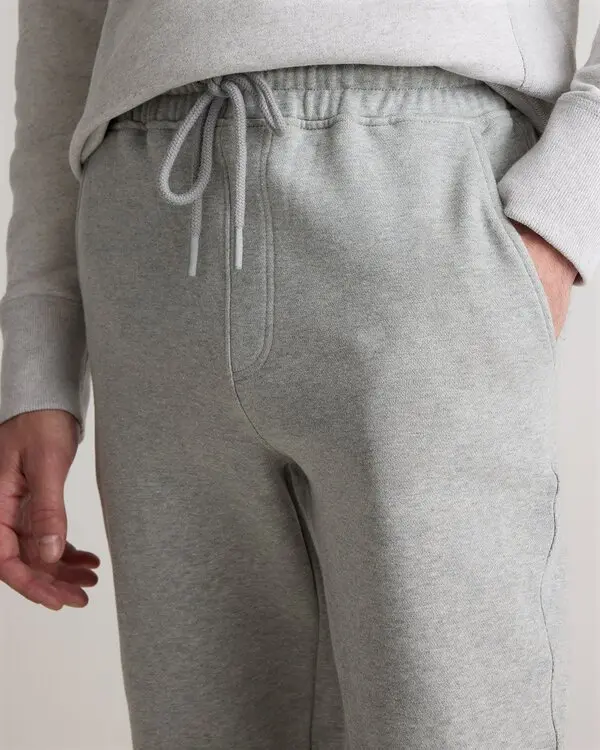 Quince Organic Heavyweight Fleece Joggers - Heather Grey