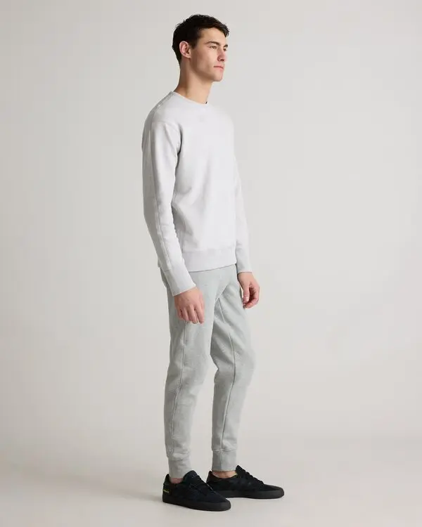 Quince Organic Heavyweight Fleece Joggers - Heather Grey