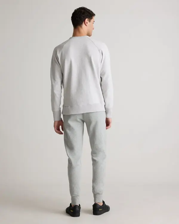 Quince Organic Heavyweight Fleece Joggers - Heather Grey
