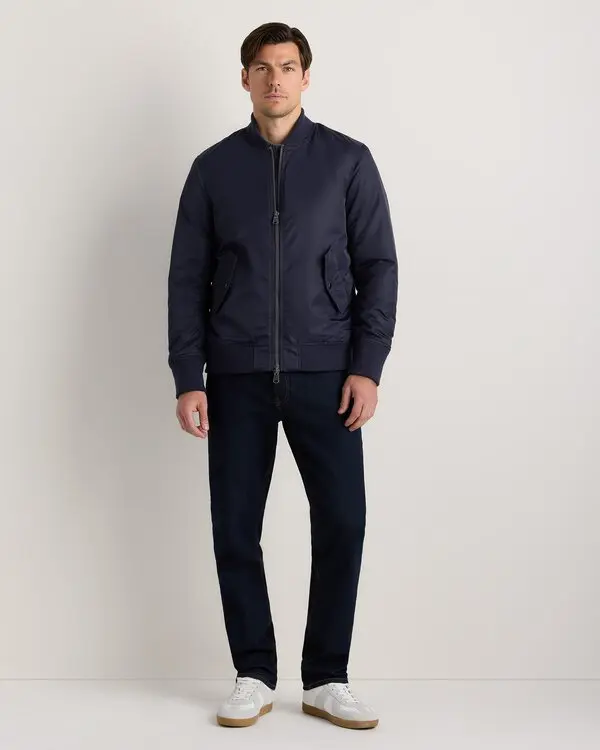 Quince Flight Nylon Bomber Jacket - Navy